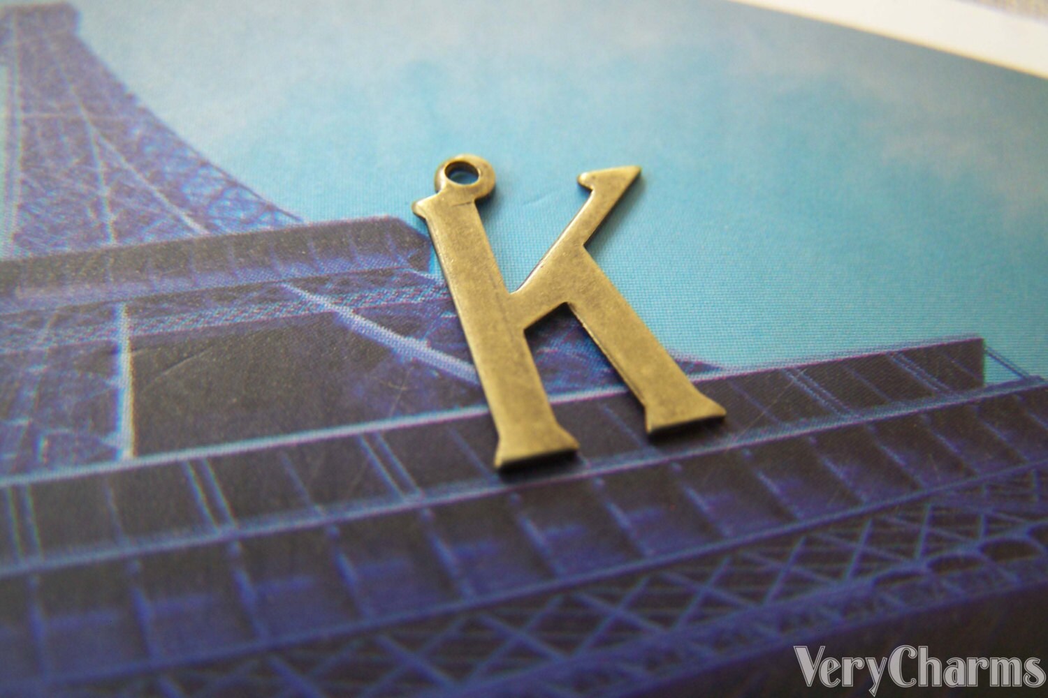 10 Pcs of Antique Bronze Brass Alphabet Letter K Charms - Etsy