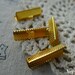 50 Pcs Gold Ribbon Ends Clamps Fasteners Clasps 25mm A5355 - Etsy