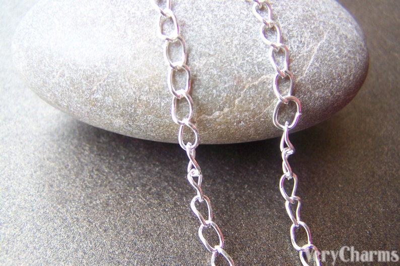 32ft 10m of Silver Pre-cut Extension Curb Cable Chain 3x4mm - Etsy
