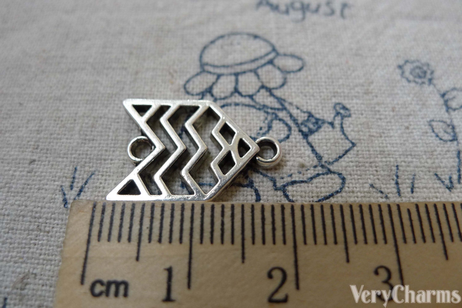 20 Pcs Antique Silver Filigree Arrow Symbol Connectors Charms - Etsy