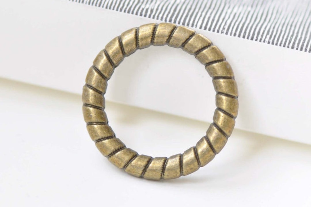 Antique Bronze Thick Coil Loop Circle Rings 26mm Set of 10 A8438 - Etsy