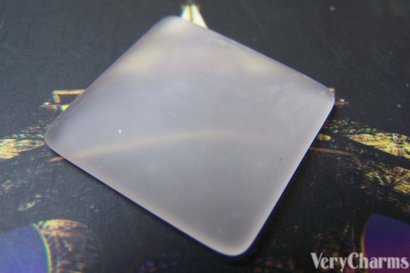 10 Pcs of Frosted Glass Dome Square Cabochon Cameo 25mm A4989 - Etsy