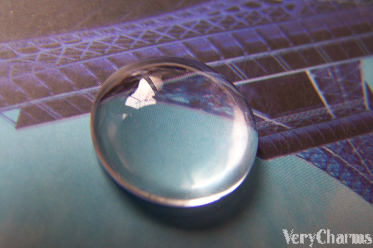 20 pcs of Crystal Magnifying Glass Dome Round Cabochon Cameo | Etsy