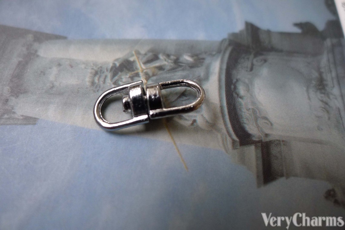 20 Pcs Chrome Color Swivel Key Ring Connector Clasp 6.5x16mm - Etsy