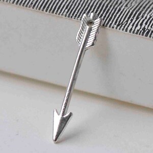50 Pcs of Shiny Silver Arrow Charms 6x30mm A8915 - Etsy