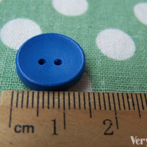 Wooden Button Assorted Color Two Hole Round Shape 14.5mm Set of 20 Pcs ...