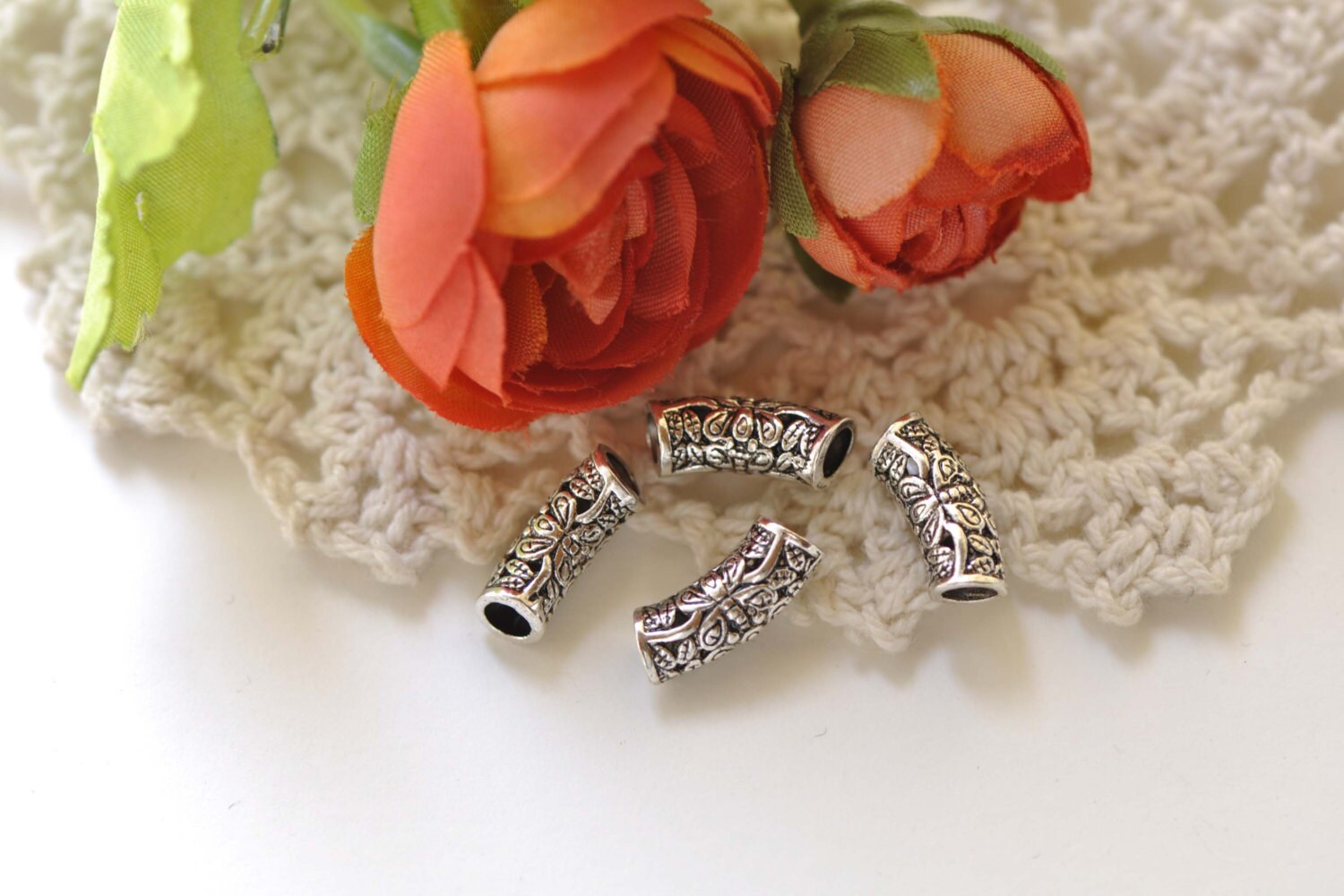 Filigree Curved Slide Tube Connectors 6x14mm Set of 20 A8310 - Etsy