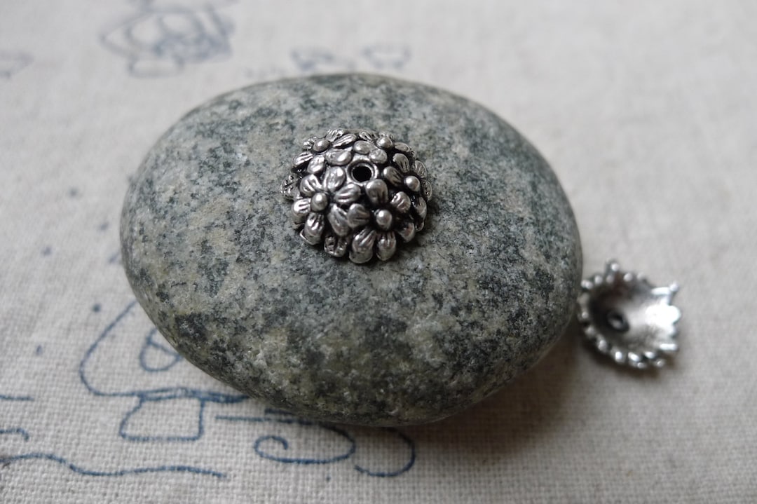 Antique Silver Flower Spacer Bead Caps 11mm Set of 50 A7992 - Etsy