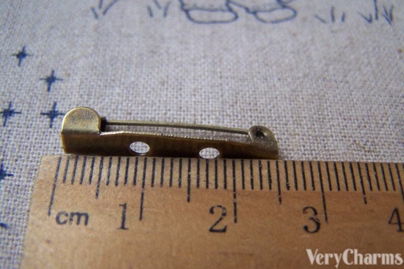 50 Pcs of Antique Bronze Brooch Back Bar Pins 25mm A3412 | Etsy