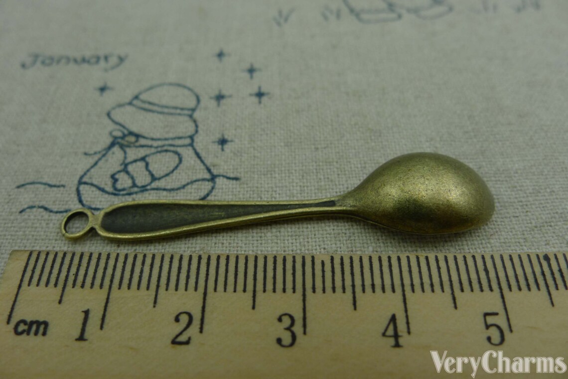 10 Pcs of Antique Bronze Huge Spoon Charms Cutlery Pendants - Etsy