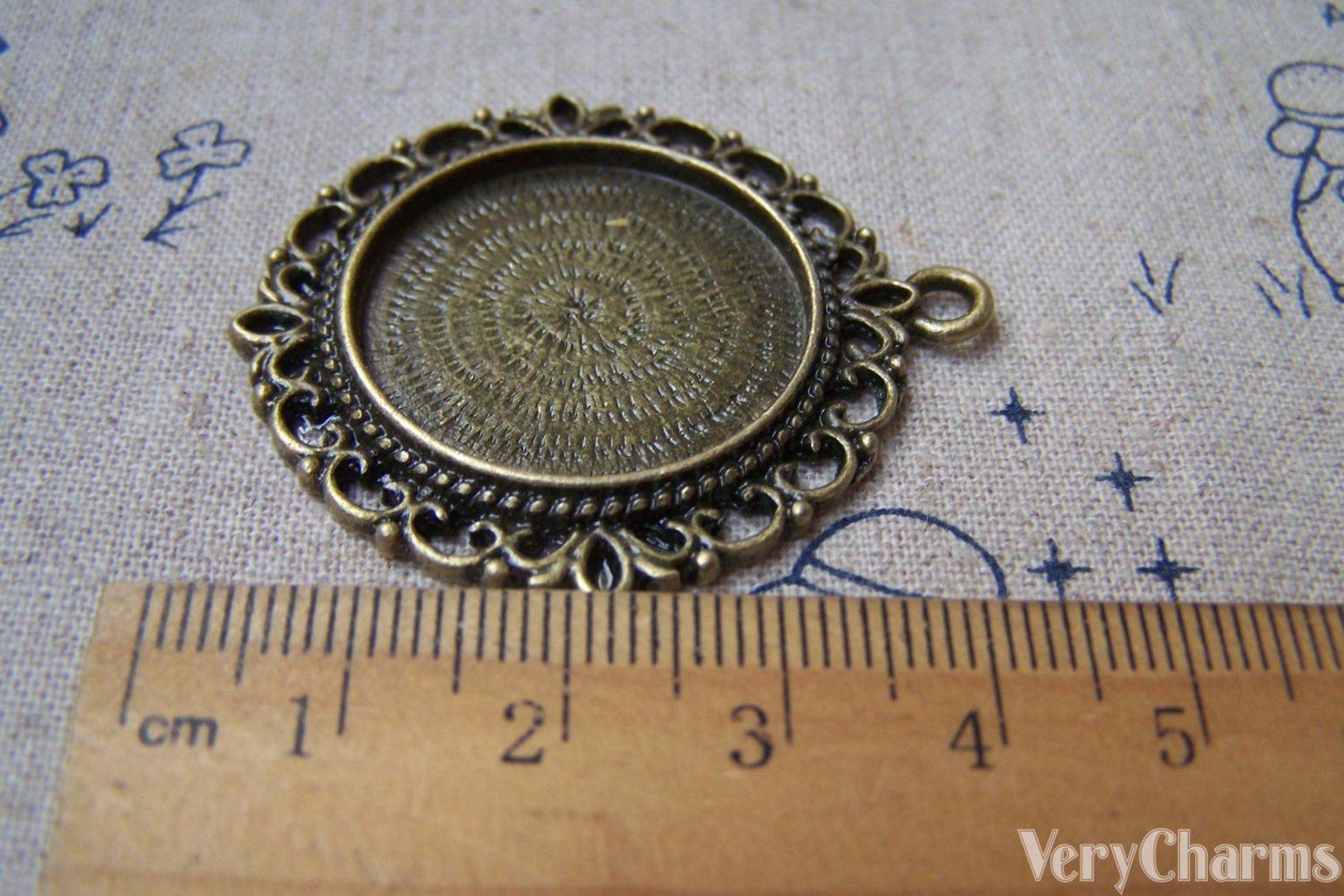 10 Pcs Antique Bronze Round Pendant Tray Base Settings Match - Etsy