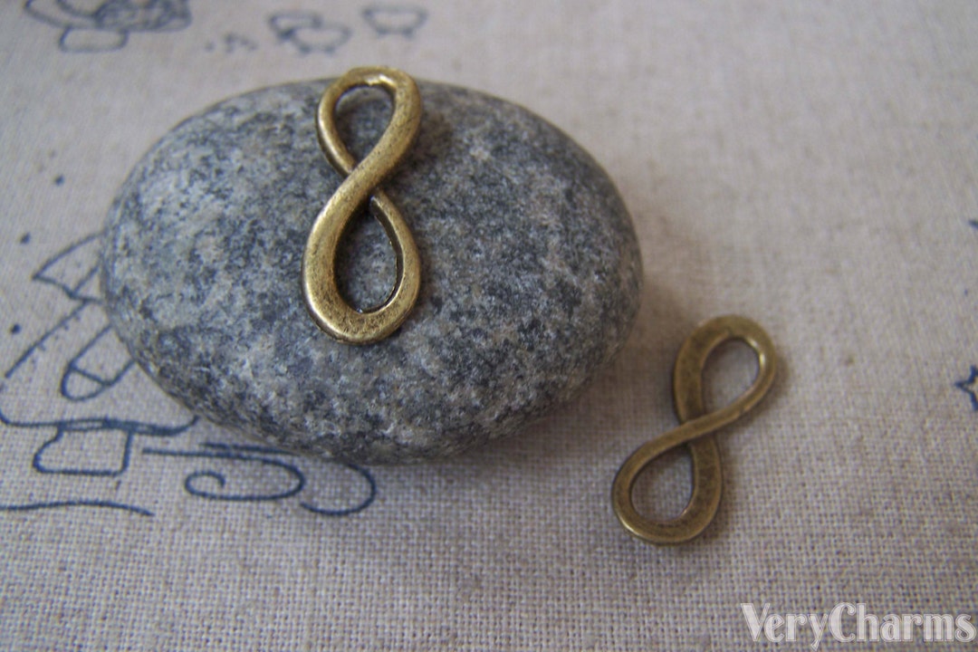 10 Pcs Antique Bronze Figure 8 Connector Charms 8x23mm A4538 - Etsy