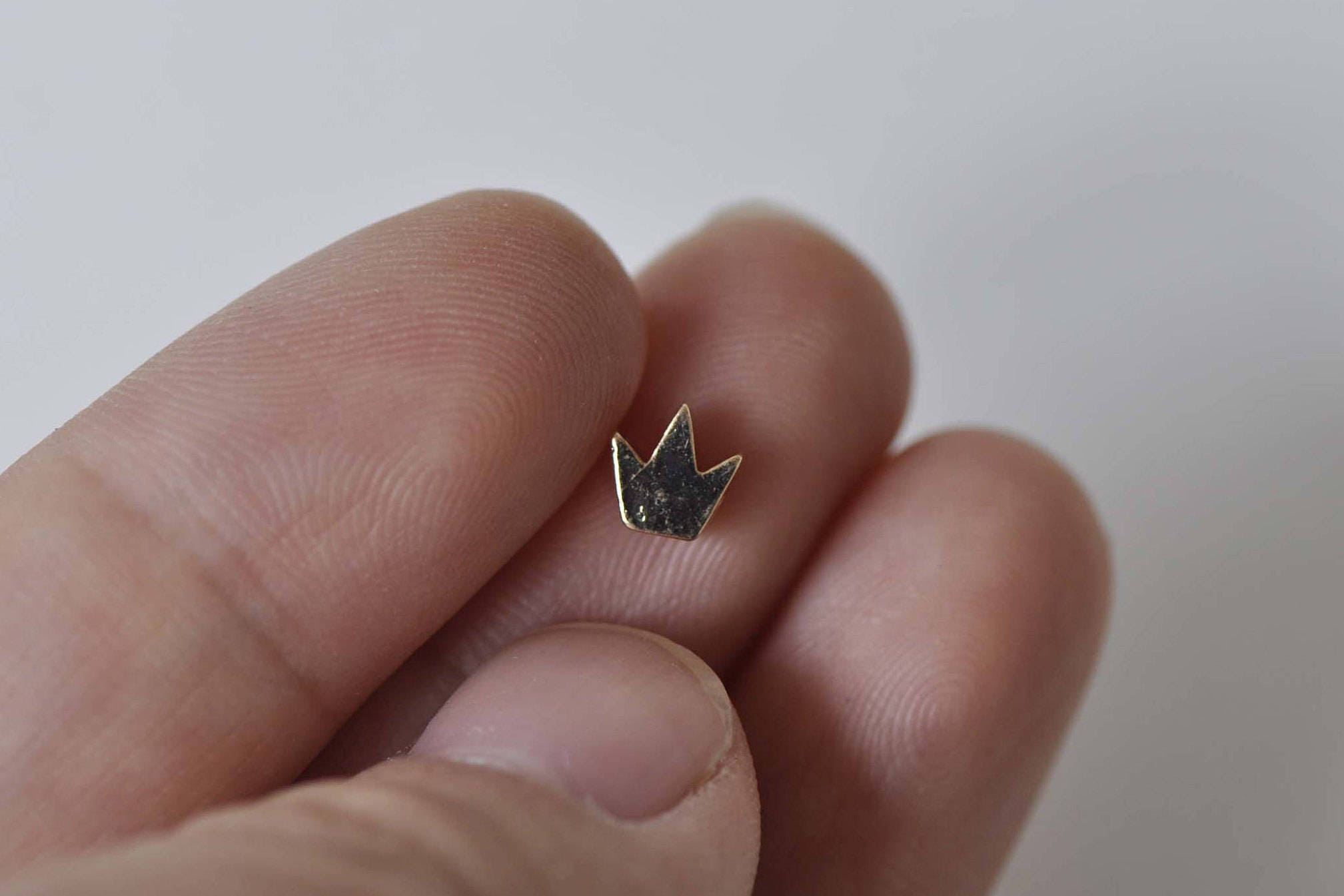 Shiny Silver/anti Tarnish 24K Champagne Gold Tiny Princess | Etsy