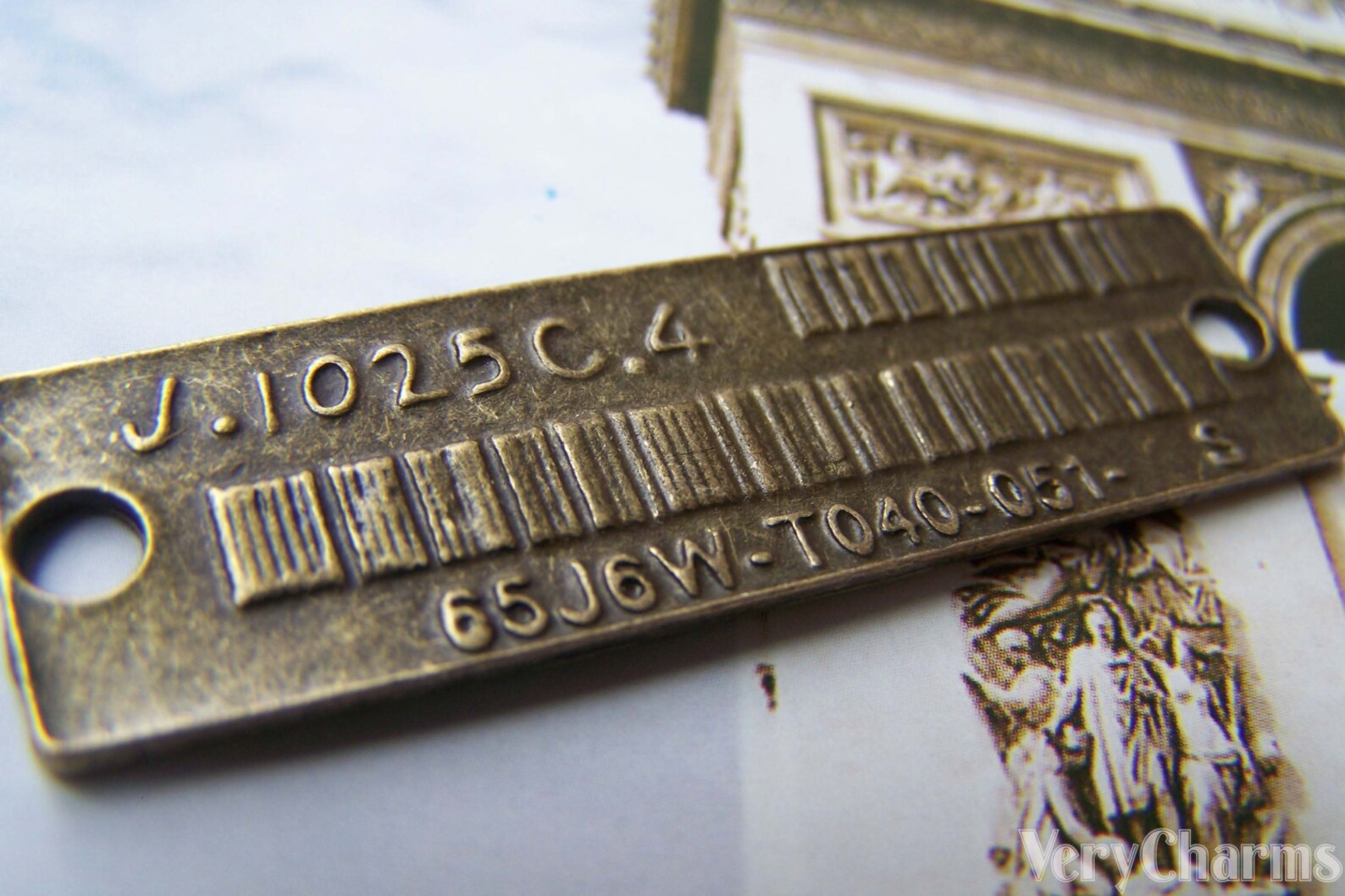 Antique Bronze Rectangular Barcode Connectors 14x52mm Set of 6 - Etsy