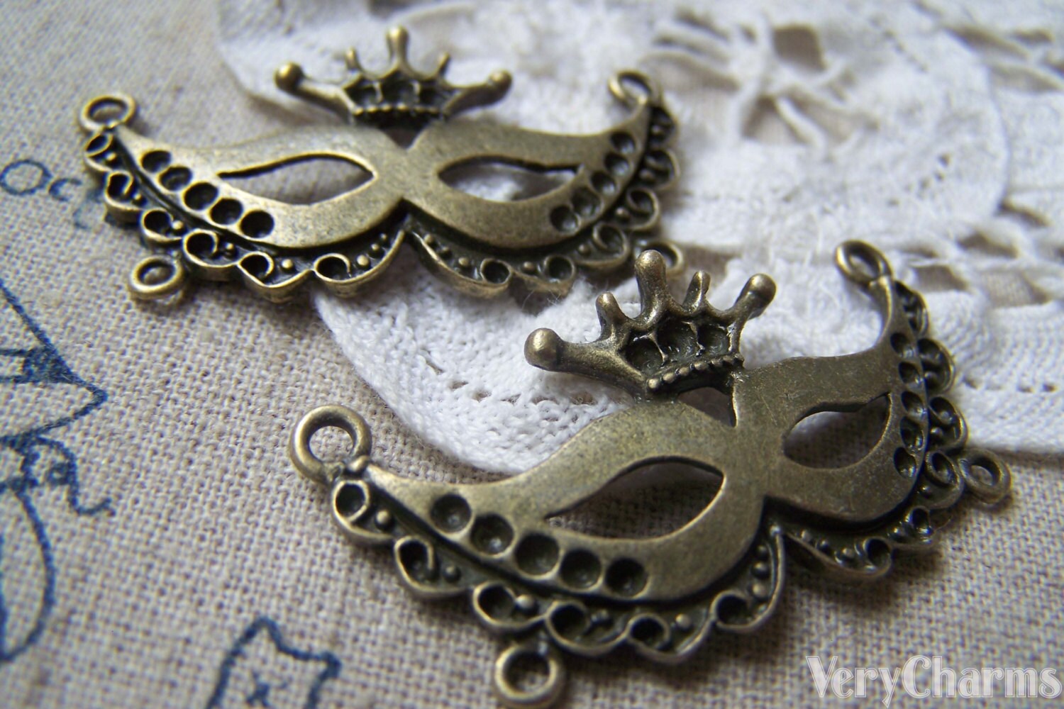 10 Pcs of Antique Bronze Huge Crown Halloween Face Mask - Etsy