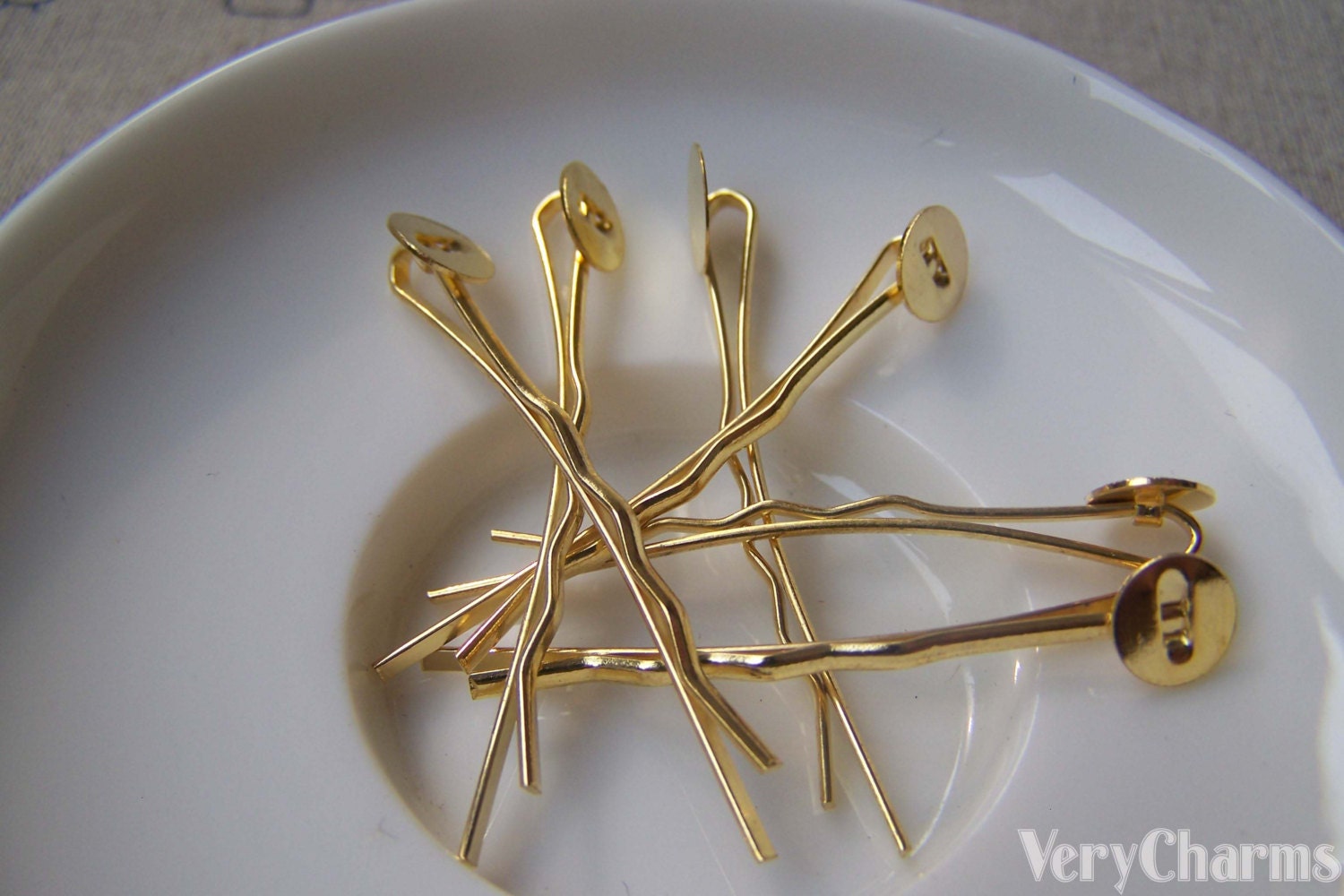 Gold Bobby Pin Wavy Hair Clips Accessories 44mm Set of 50 Pcs | Etsy