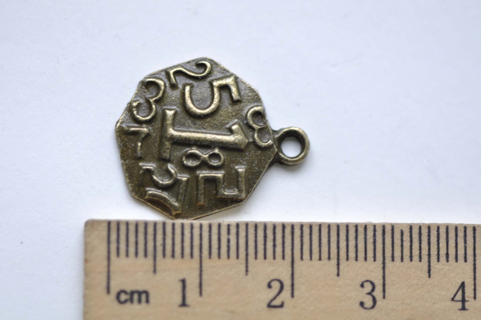Antique Bronze Steampunk Arabic Number Plate Pendant Charms - Etsy