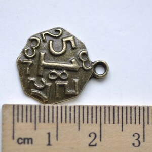 Antique Bronze Steampunk Arabic Number Plate Pendant Charms 18x21mm Set ...