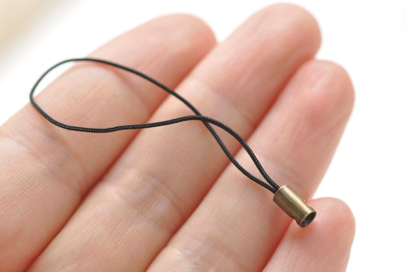 Simple Black Strap Lariat Lanyard Cell Phone Strap Accessory - Etsy