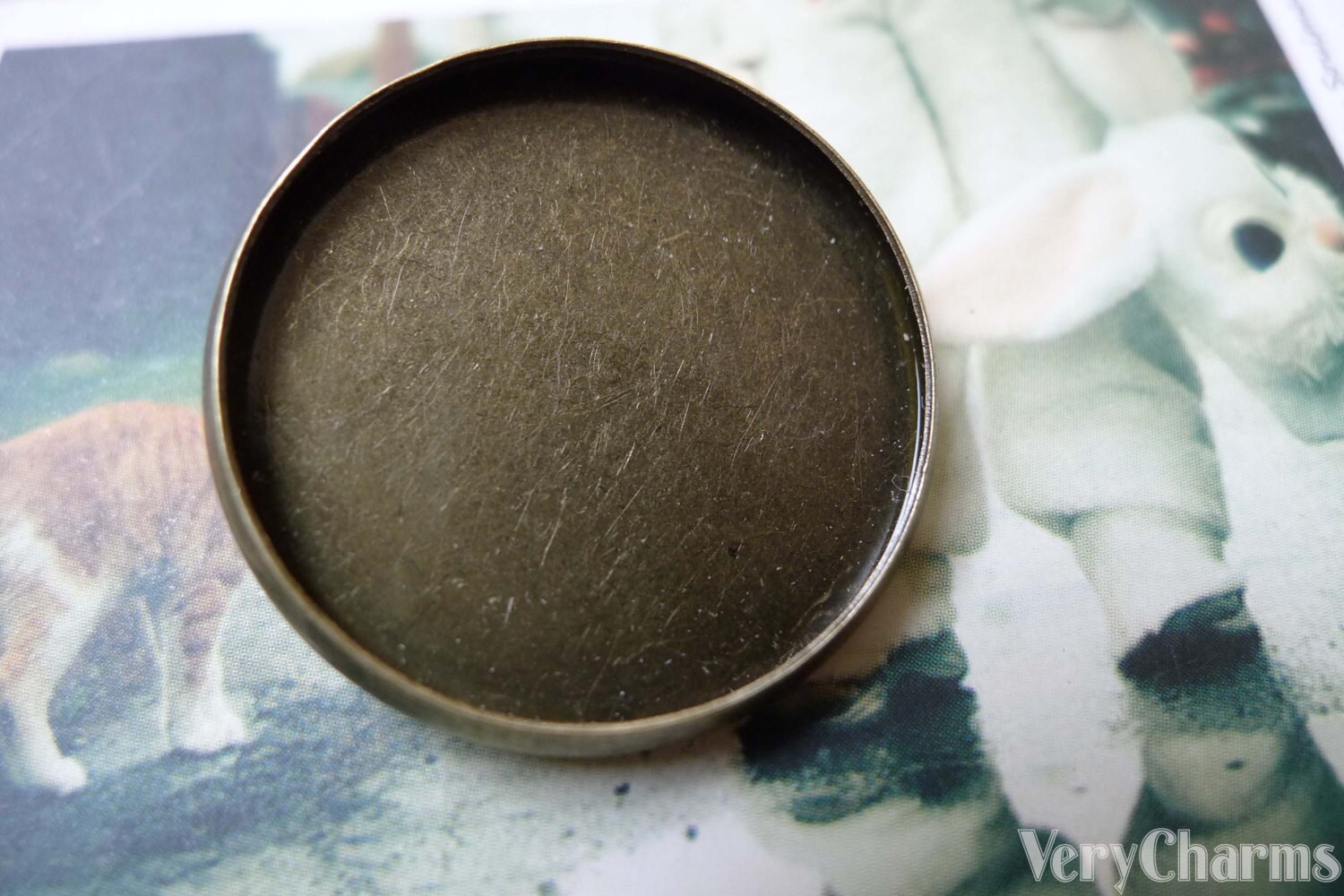 10 Pcs Antique Bronze Brass Round Base Bezel Brooch Back Match - Etsy