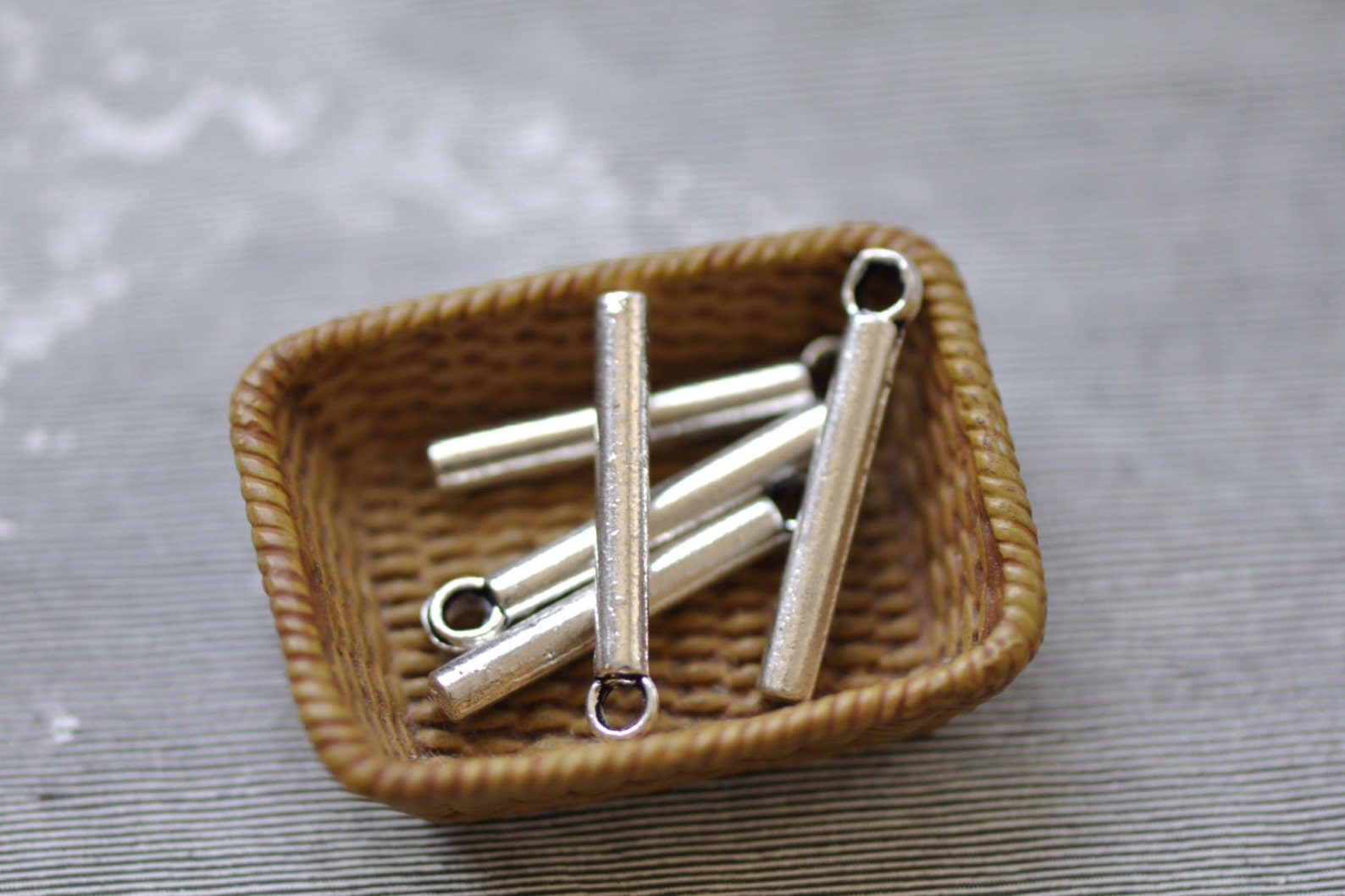 Antique Silver Plain Round Bar Charms Size 2x24mm Set of 20 - Etsy