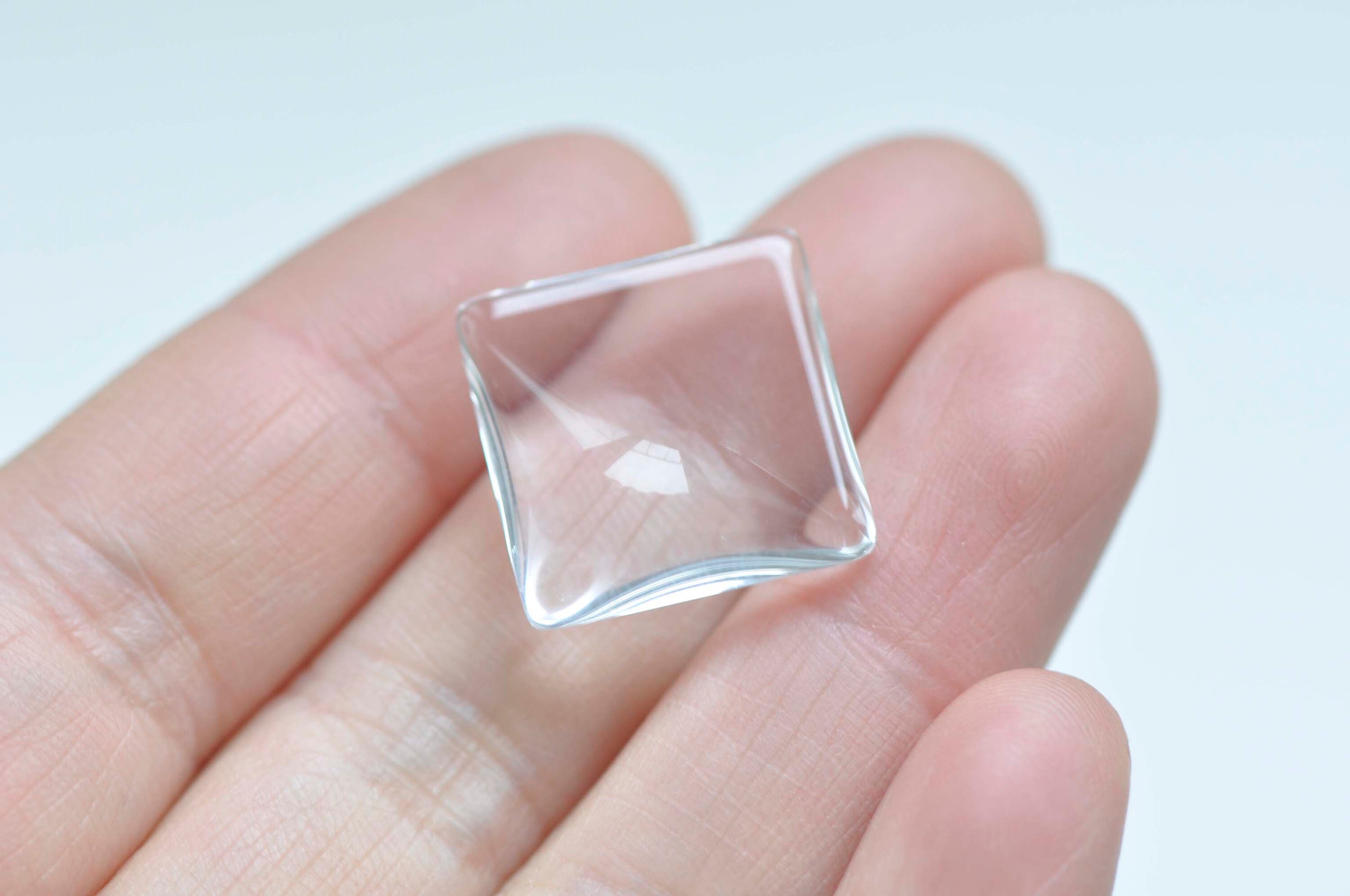 Clear Glass Dome Square Cabochon Cameo 6mm/8mm/10mm/12mm/14mm/15mm/16mm ...