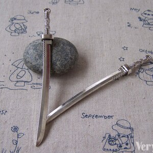 5 Pcs of Antique Silver Japanese Blade Sword Charms 10x108mm A5309 - Etsy