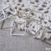 50 Pcs of Platinum Tone Brass Square Rings 14mm A4896 - Etsy