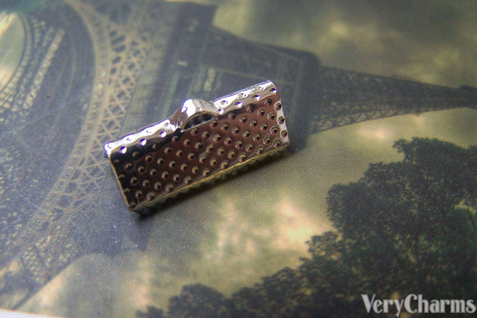 Silver Ribbon Ends Clamps Fasteners Clasps 16mm Set of 50 Pcs | Etsy