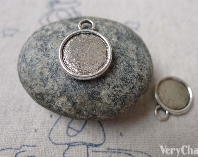 30x22 Mm Oxidized Silver Plated Brass Bezel Settings , Mountings ...