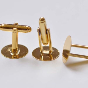 Cuff Link Cufflink Blanks With 15mm Large Pad Set of 10 (5pairs ...