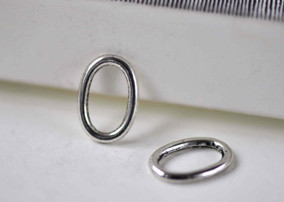 Antique Silver Smooth Oval Link Rings 10x14mm Set of 20 Pcs A7075 - Etsy