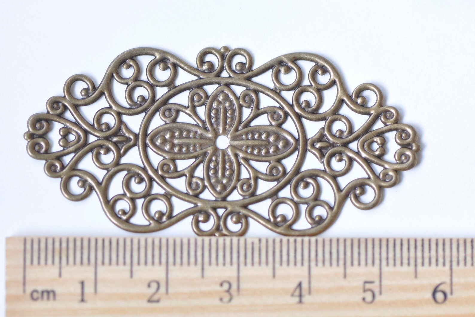 Antique Bronze Long Flat Filigree Floral Embellishments - Etsy