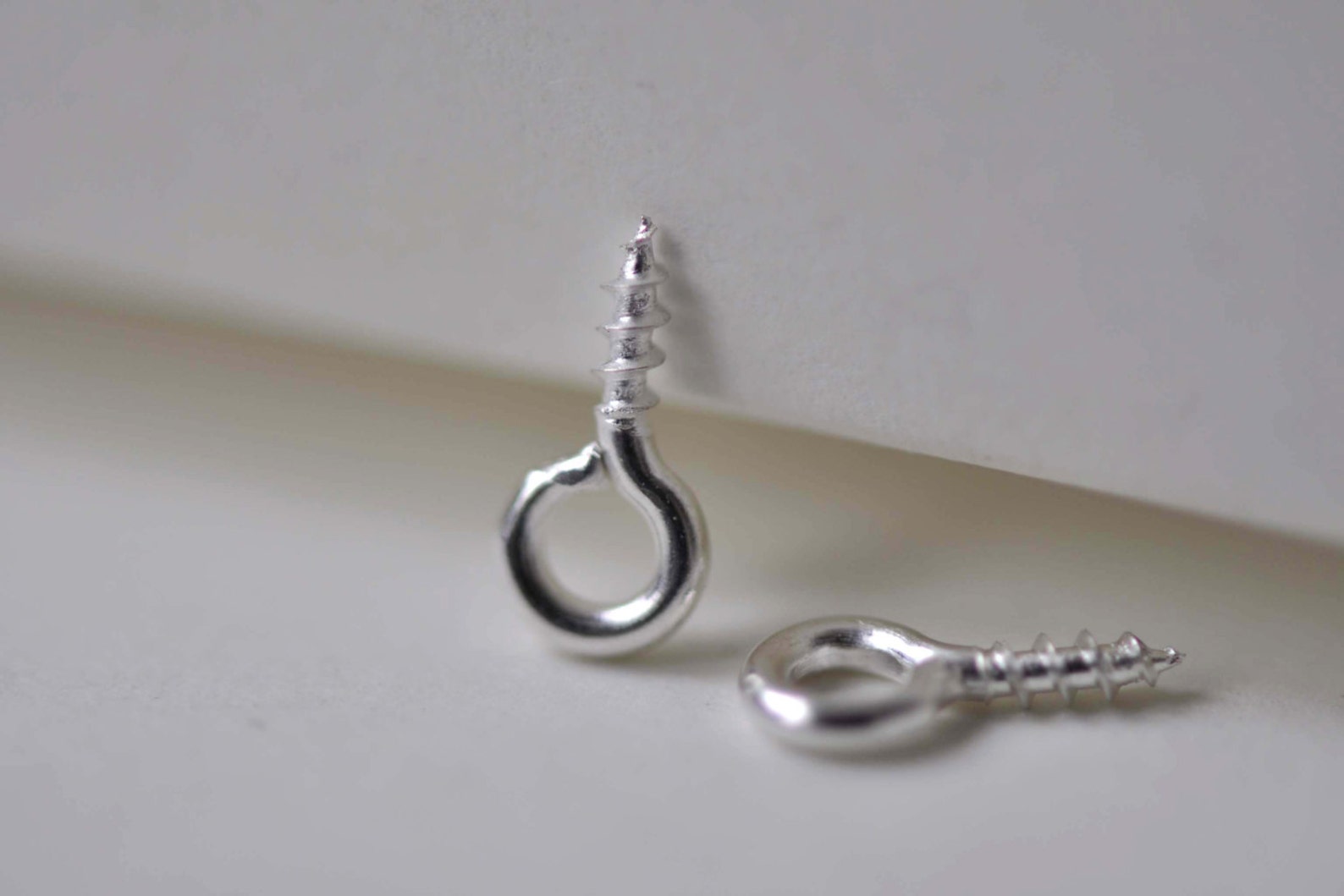 500 Pcs Silver Mini Screw Eye Pins Hooks 4x8mm 19 Gauge for Half ...