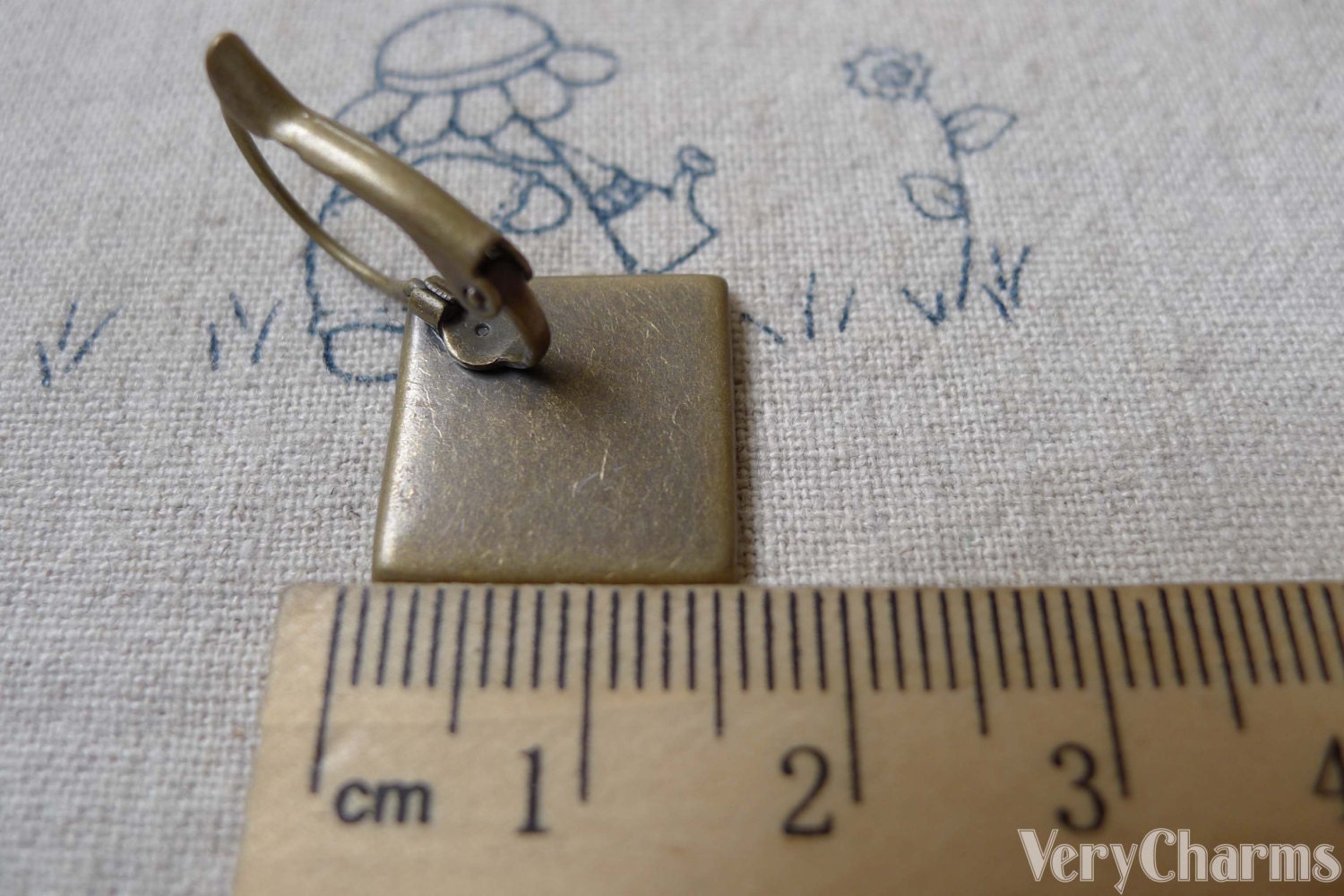 10 Pcs of Antique Bronze Diamond Shape Earwire Base Setting - Etsy
