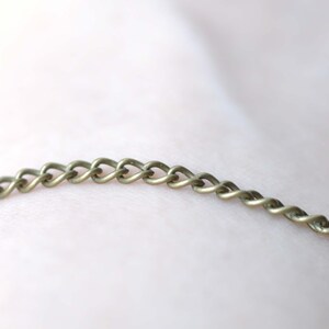 16ft (5m) of Antique Bronze Steel Curb Chain Unsoldered Link Size 2.8mm ...