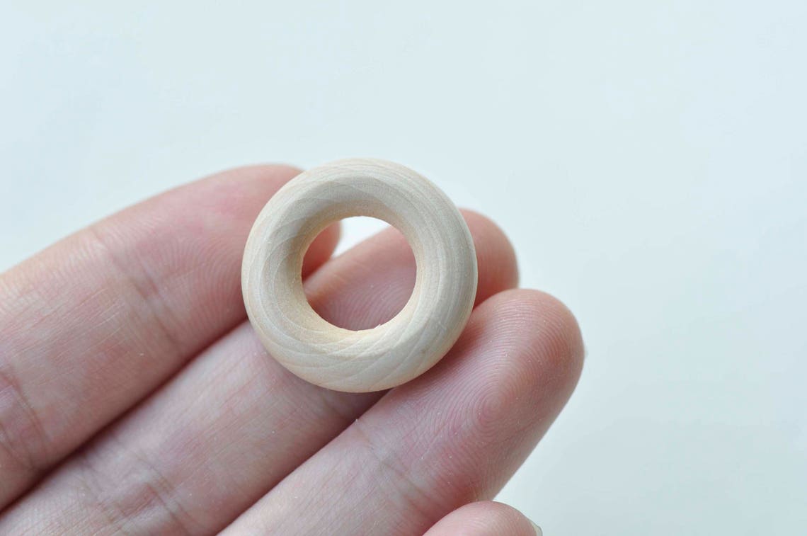 Round Unfinished Natural Wood Ring Circle | Etsy