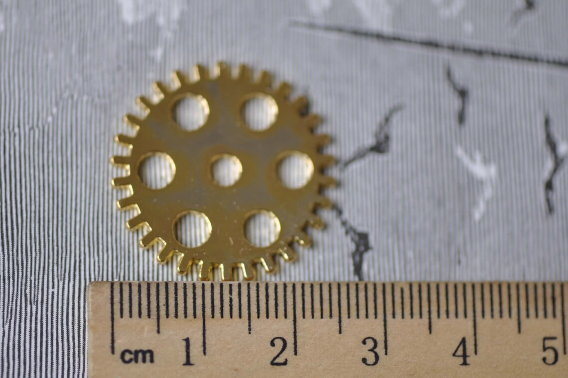 Gold Gear Connectors Seven Holes Clockwork Watch Parts Charms - Etsy