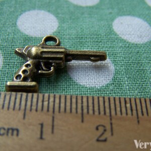Pistol Gun Antique Bronze Handgun Charms 15x20mm Set of 20 Pcs A1224 - Etsy