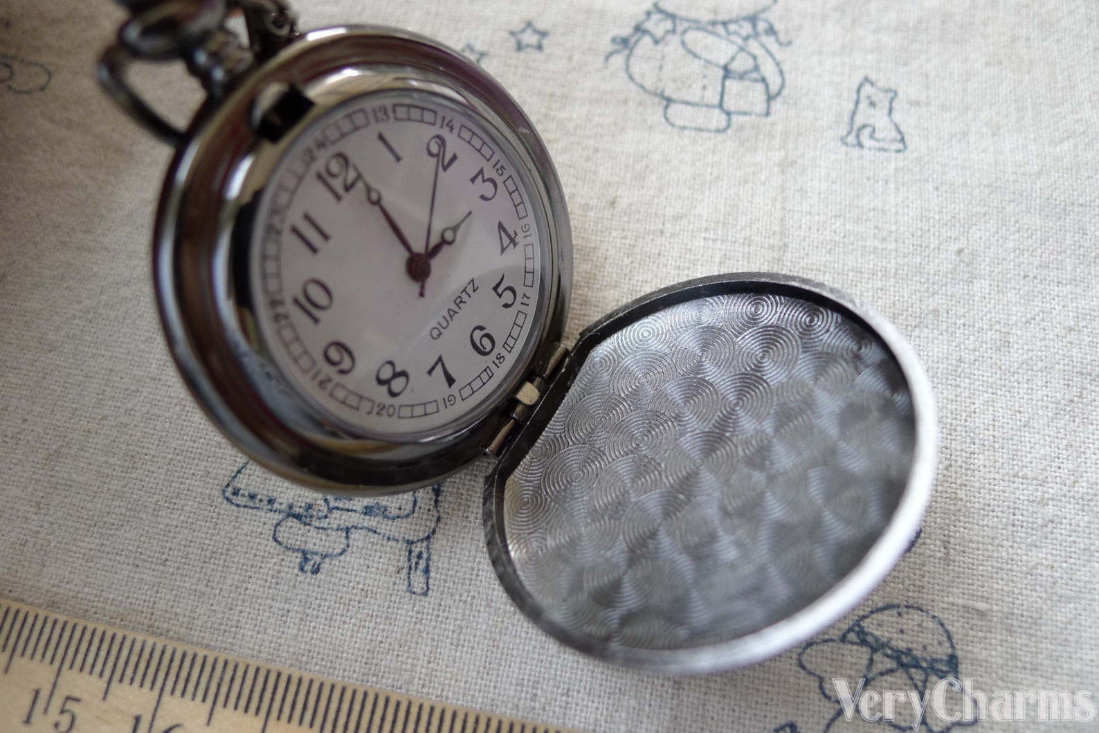 1 PC Black Polish Pocket Watch Size 40x40mm A7143 - Etsy