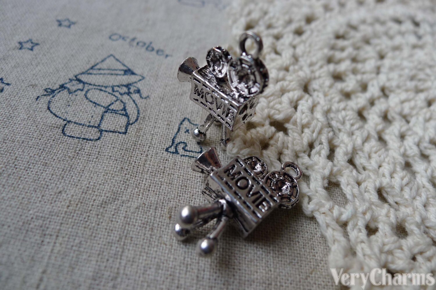 6 Pcs Movie Camcorder Antique Silver Video Camera Charms - Etsy