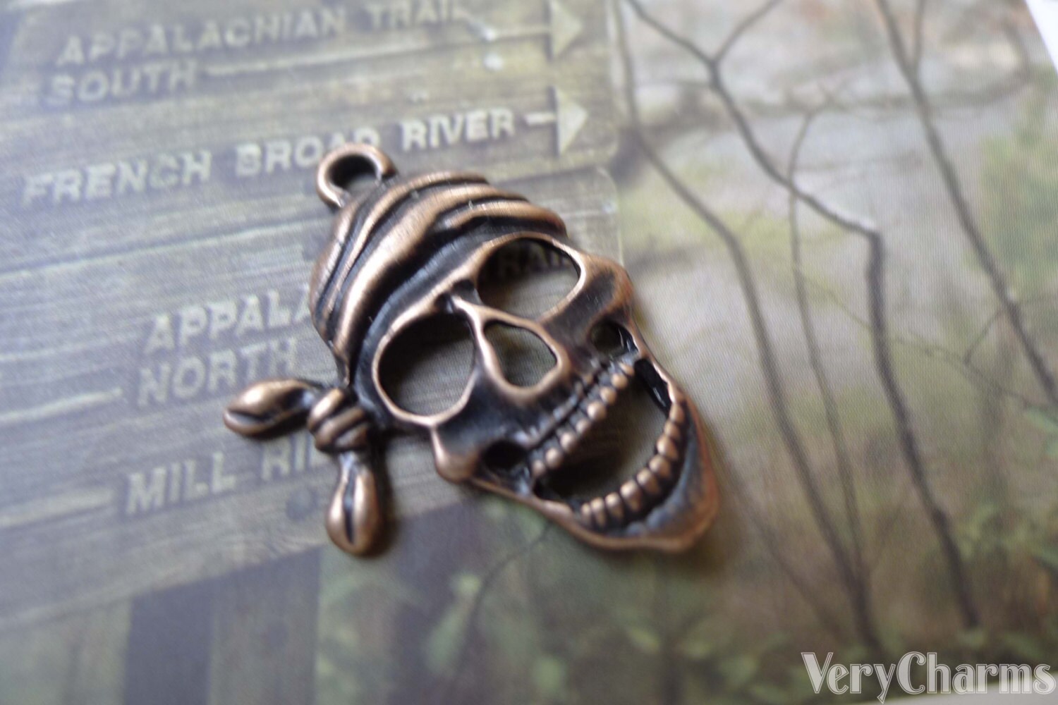 20 Pcs of Antique Copper Pirate Skull Charms 19x25mm A7219 - Etsy