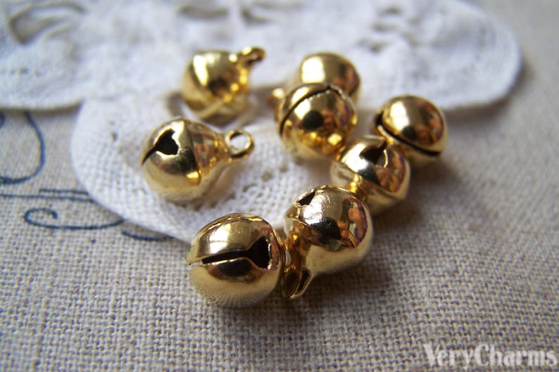 50 Pcs of Gold Color Bells Jingle Bells Charms 6mm A3850 - Etsy