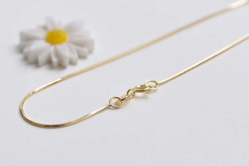 925 Sterling Silver Snake Cobra Necklace Chain 18" Silver/platinum/gold ...