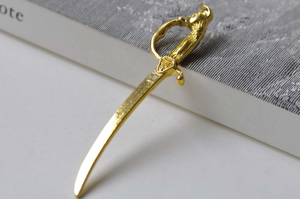 Gold Japanese Blade Katana Sword Pendant Charms 23x93mm Set of 10 A7978 ...