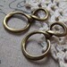Figure 8 Connectors Antique Bronze Twisted Ring Charms 16x31mm Set of ...