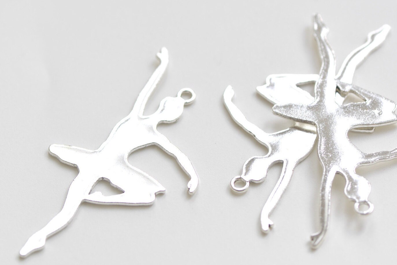 Antique Bronze/silver Ballet Dancer Pendants Girl Blank Charms - Etsy