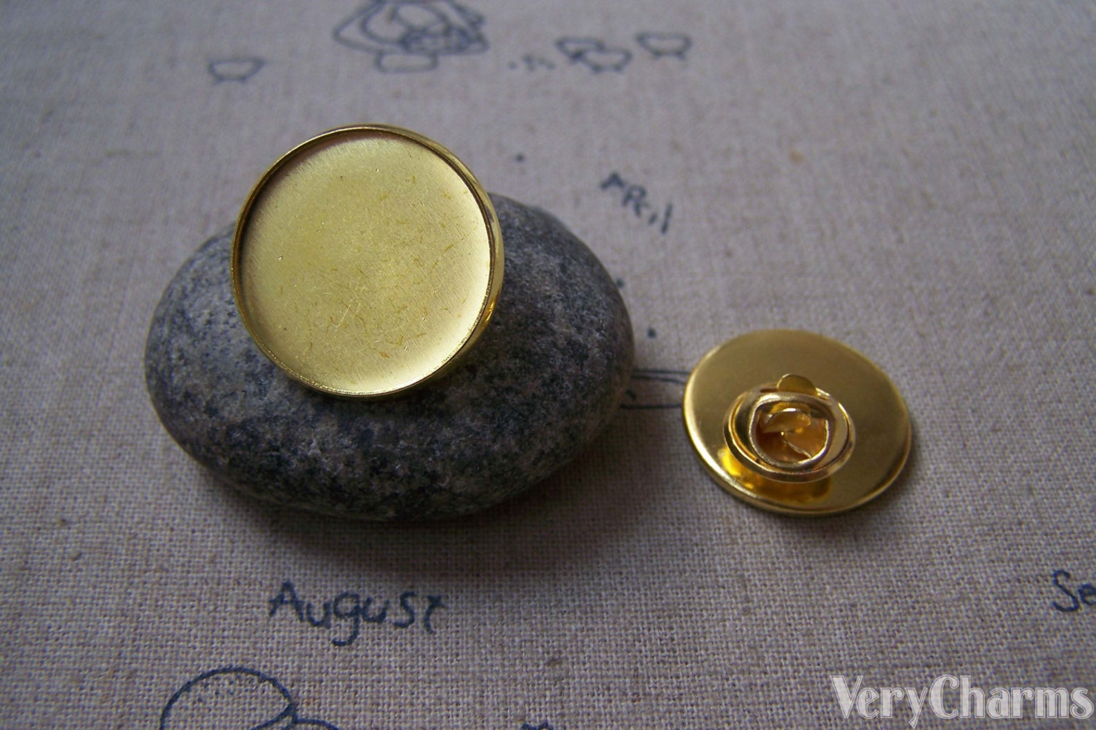 Gold Tie Tack Clutch Lapel Pin Brooch Blank Match 20mm Cameo - Etsy