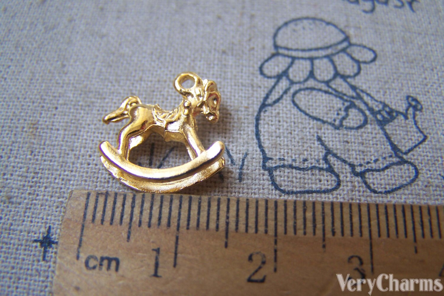 20 Pcs of Gold Rocking Horse Charms 15x15mm A4824 - Etsy