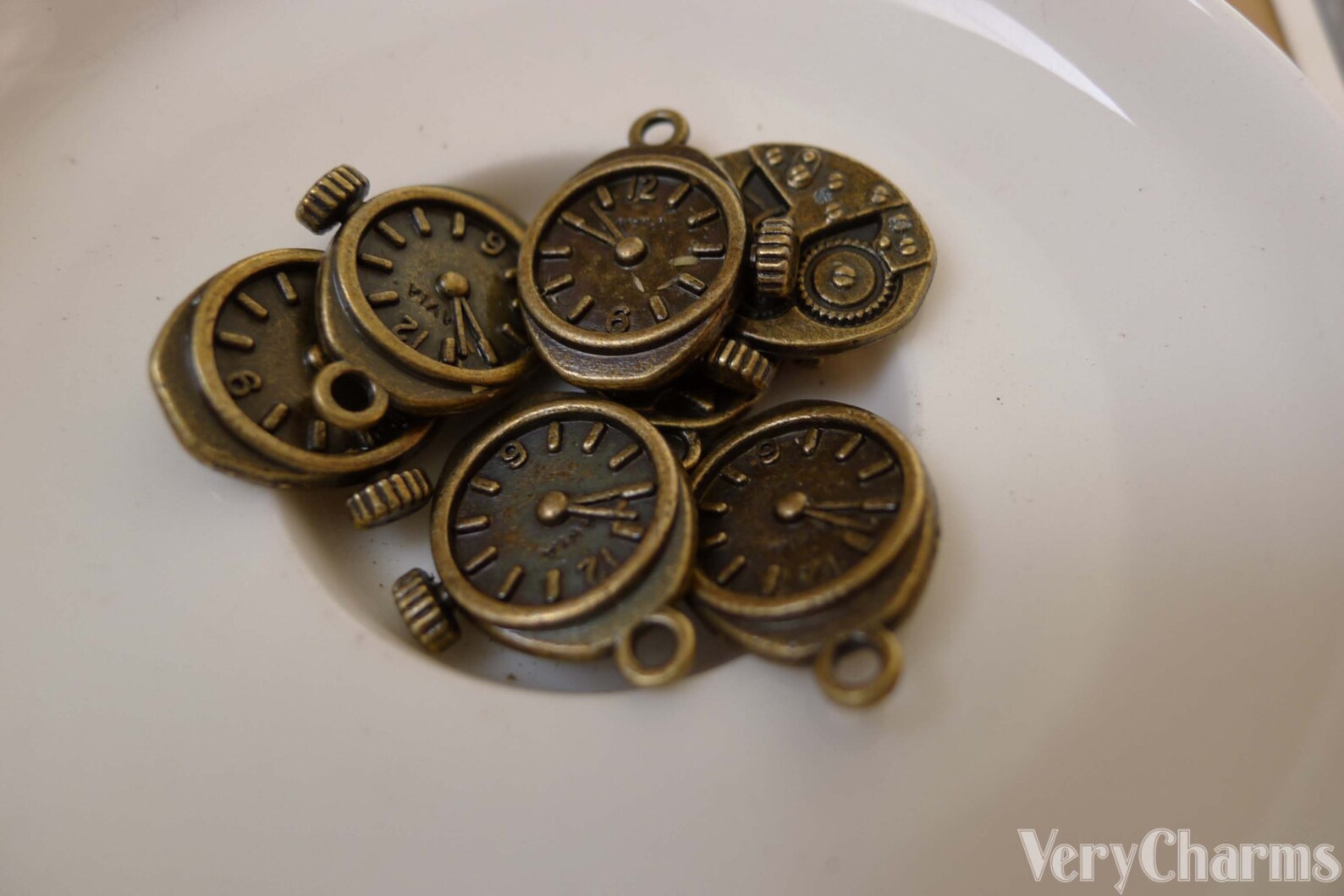 20 pcs of Antique Bronze Mechanical Watch Clock Charms | Etsy